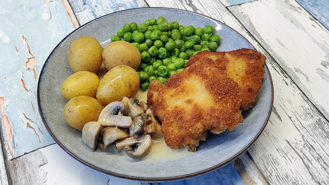Skinkeschnitzel med champignonsauce - Sydhavnsbloggen