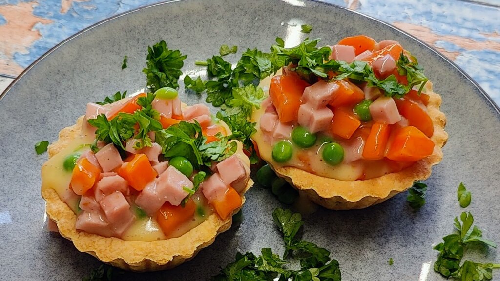 Tarteletter med skinke, gulerødder og ærter - Sydhavnsbloggen
